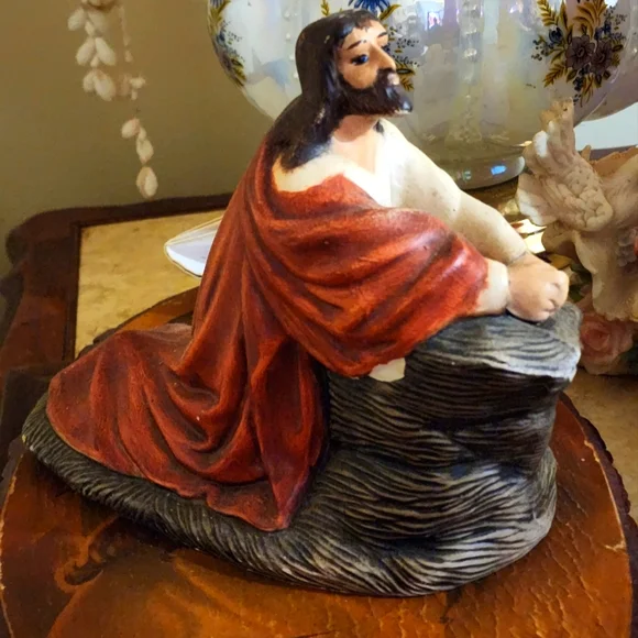 Jesus Praying On The Rock